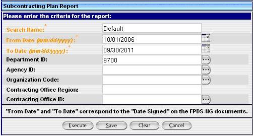 Search Criteria Example