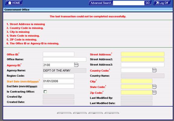11. Correct the fields highlighted in red and click